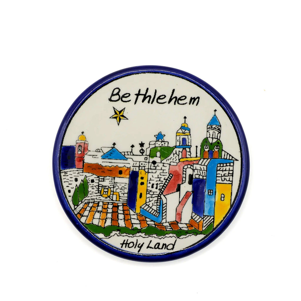 Ceramic Plate - Bethlehem Design - Shop Judaica Now – The Israel Store