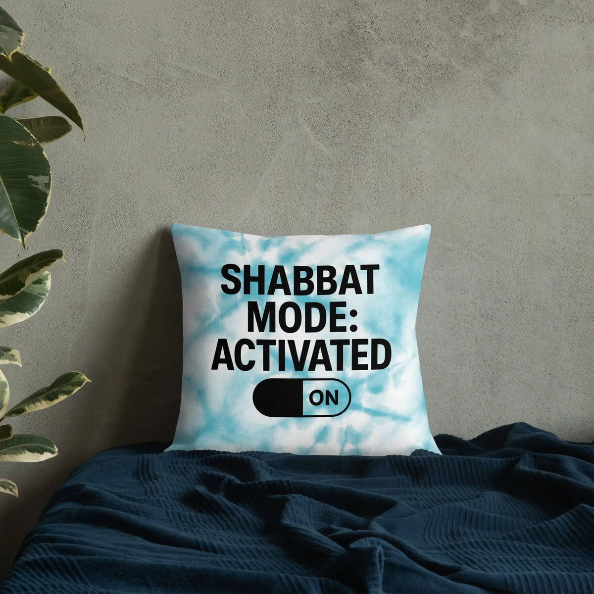 Shabbat Mode On Premium Pillow - The Israel Store