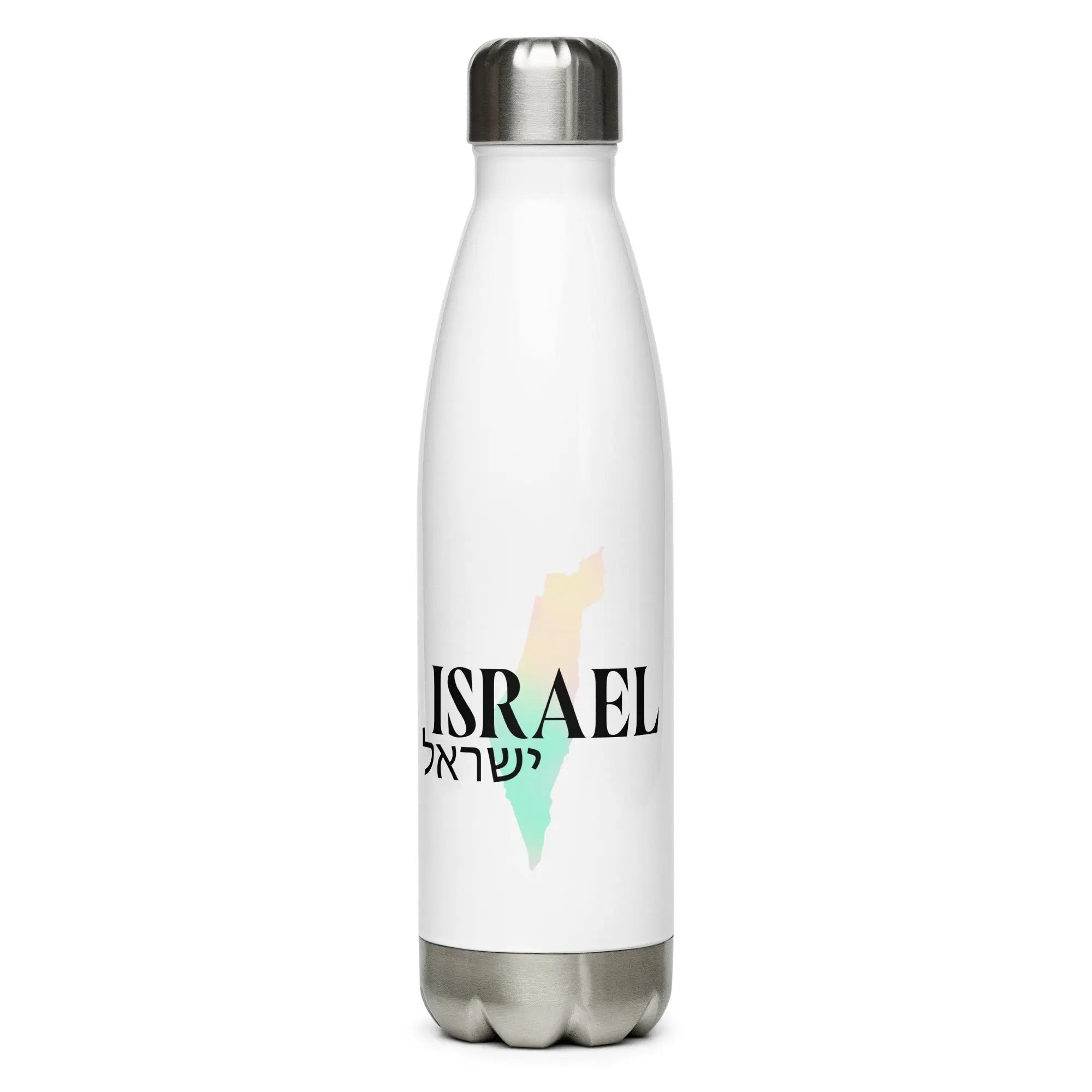 Stainless steel water bottle - Map Of Israel – The Israel Store
